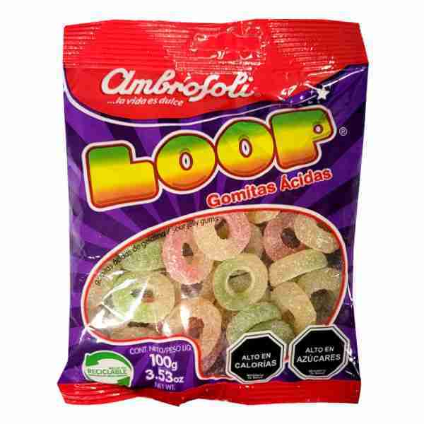 Gomitas ácidas Loop Ambrosoli 90gr | Confitería La Mundial
